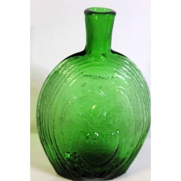 Art | Clevenger Bros Glass Works Green Glass Bottle Eagle Shield ...